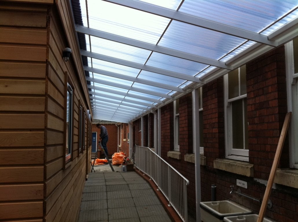 Covered Walkway Chelt Boys College 5 - C&G Cladding - Cheltenham ...