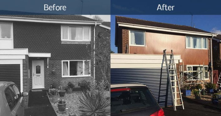 before-after-cladding - C&G Cladding - Cheltenham, Gloucestershire