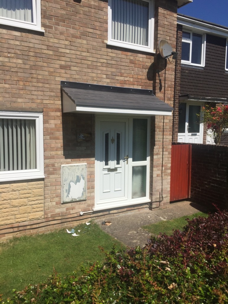 Bespoke made to measure composite maintenance free door canopy ...