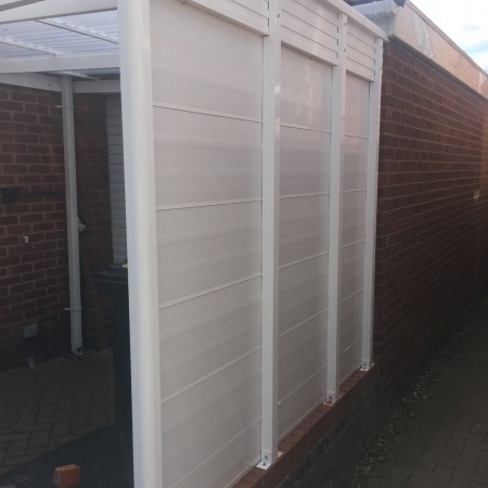 White Deluxe Powder Coated Aluminium Carport | Cheltenham & Gloucester ...