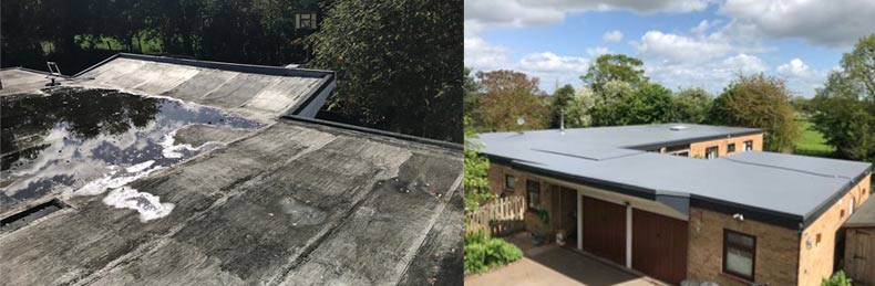 before-after-roof - C&G Cladding - Cheltenham, Gloucestershire