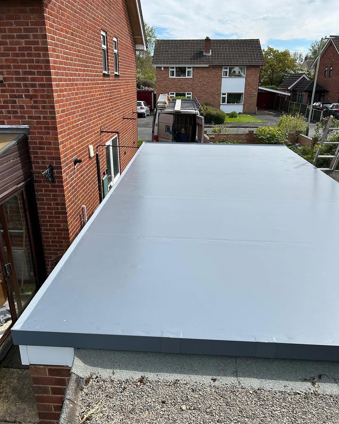 Full Fatra mechanically fixed single ply system - Garage roof ...